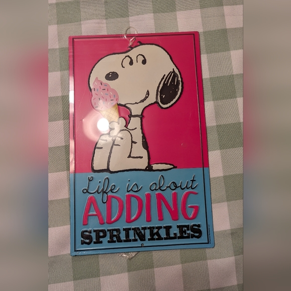 Peanuts | Accents | Snoopy Metal Ice Cream Sign Nwt | Poshmark